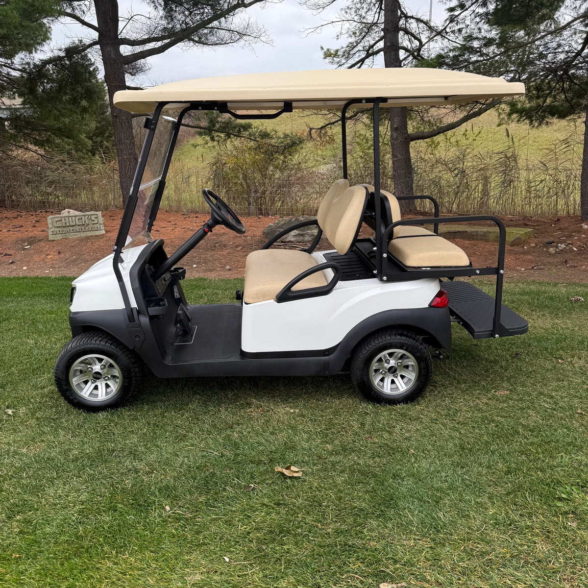2022 Club Car Tempo White Gas 4 Passenger Golf Cart – Chuck's Custom ...