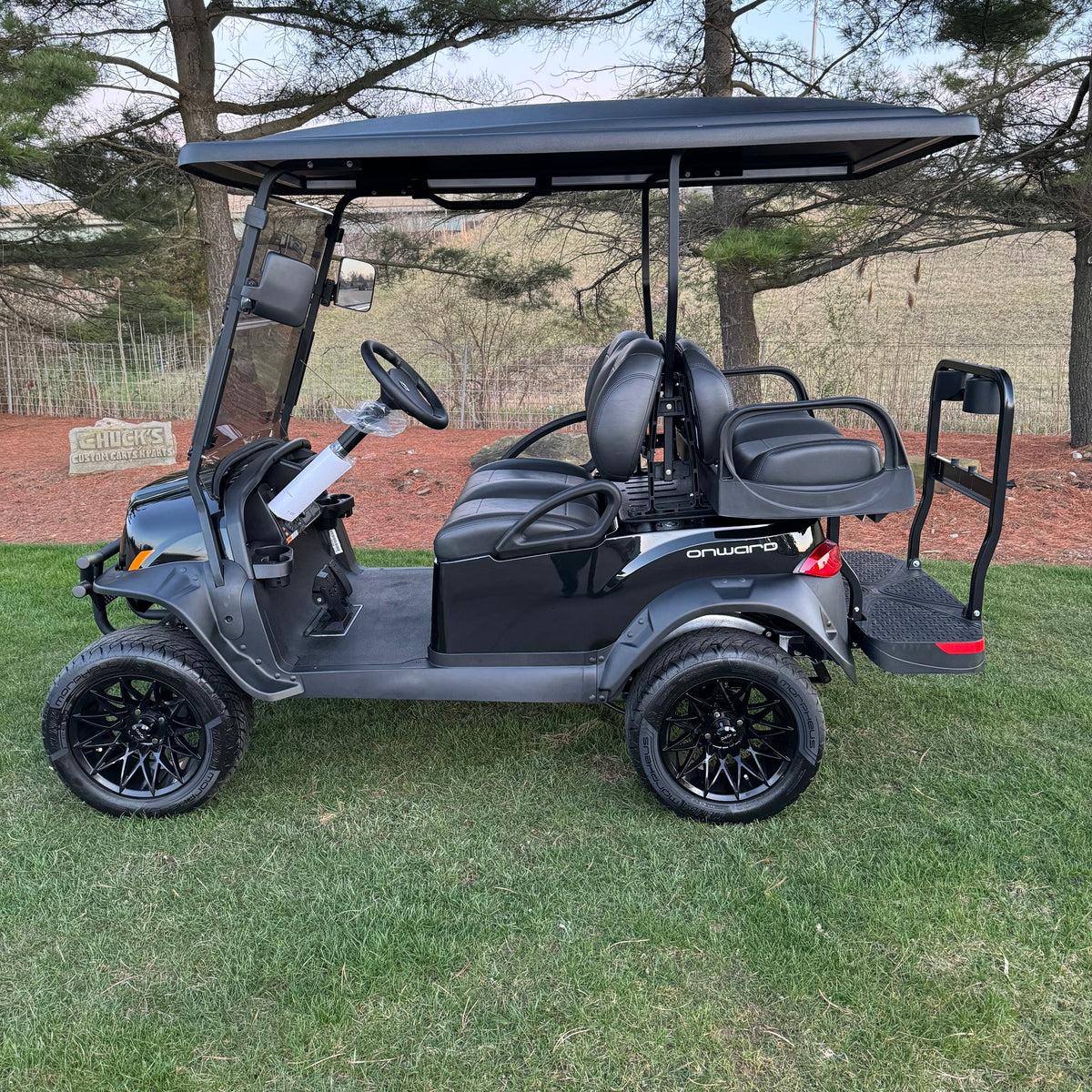 2025 Club Car Lifted Black Onward Gas Four Passenger Golf Cart – Chuck ...